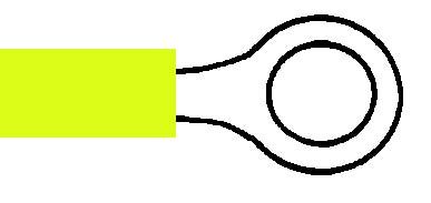 Earth ring terminals yellow 8.4mm (5/16 )