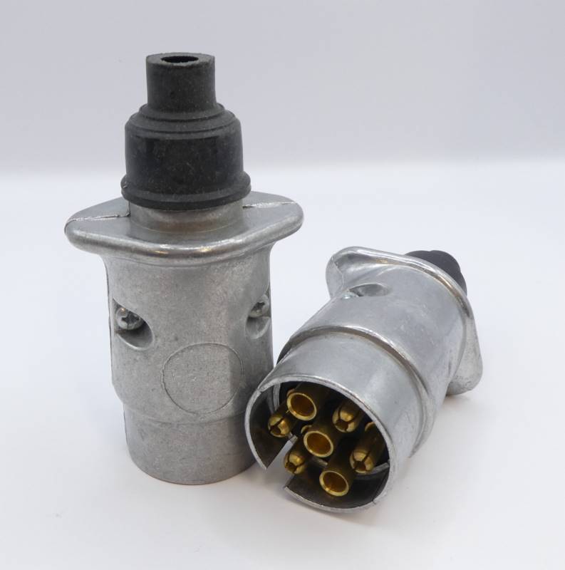 12N 7-pin metal trailer plug