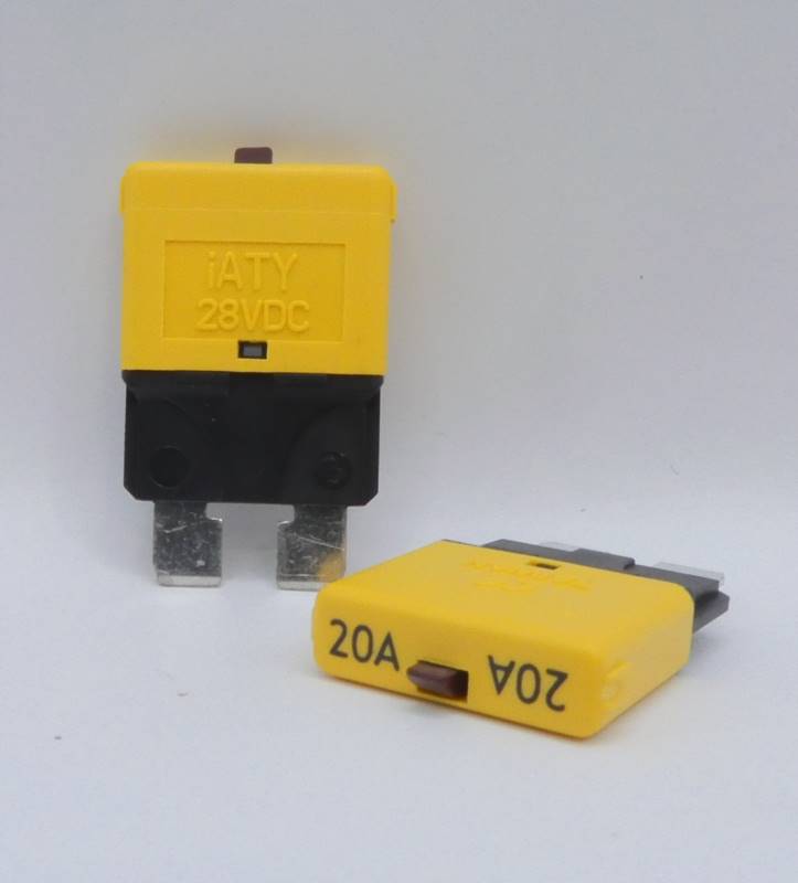 Resetable Fuse, blade type (ATO size) 20amp (yellow)